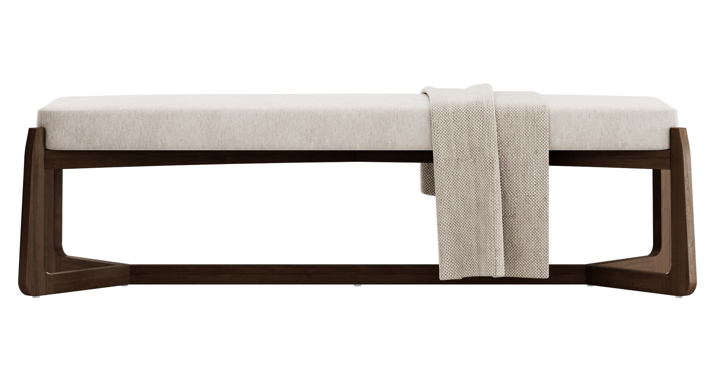 Roe Mid Century Modern Bench by Kathy Kuo Home 3D model | CGTrader