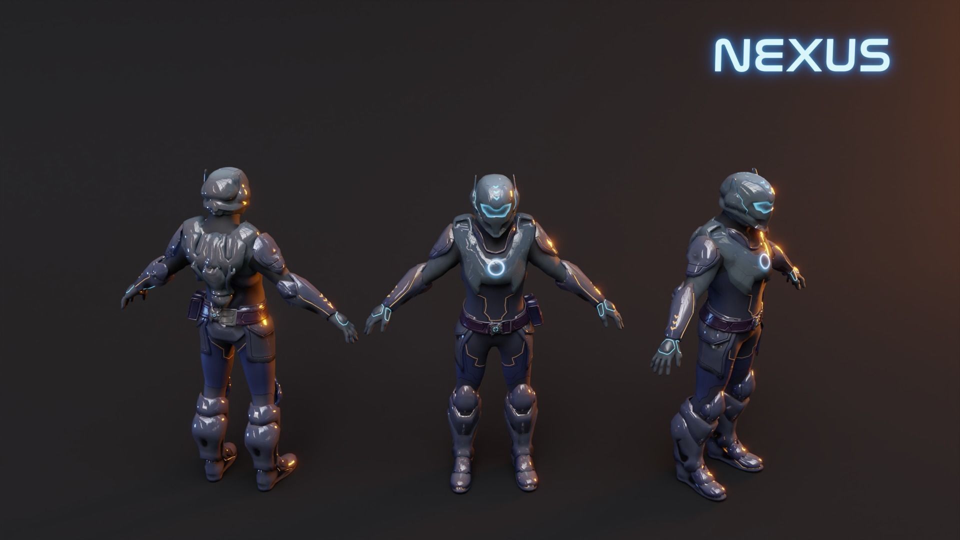 3D model Nexus - Low Poly Sci-fi Character VR / AR / low-poly | CGTrader