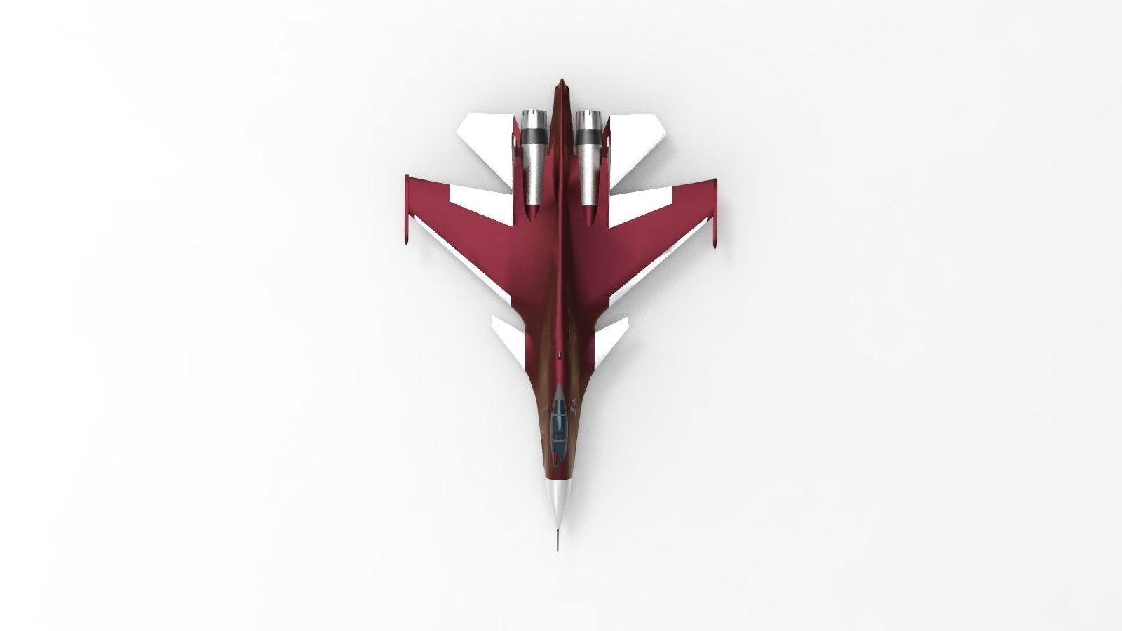 Su-35 Super Flanker type red 3D model | CGTrader