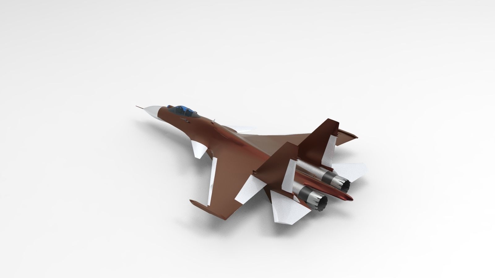 Su-35 Super Flanker type red 3D model | CGTrader