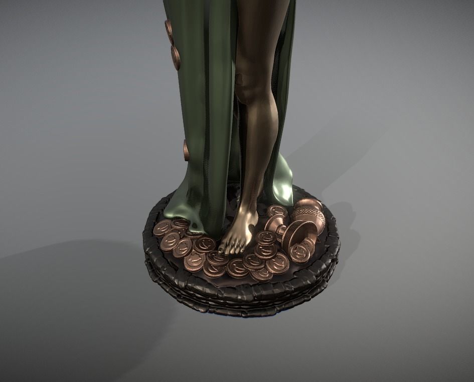 The goddess of fortune Tyche 3D model 3D printable | CGTrader