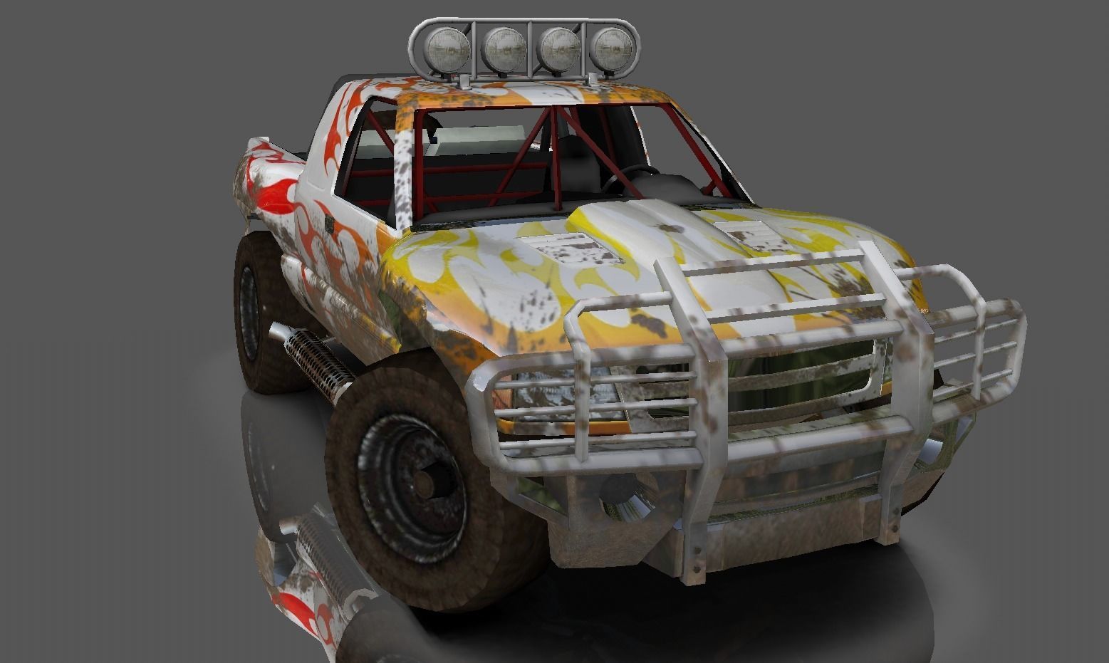 3D model Hilux Modified Truck - Monster Truck 3D model Game Ready VR ...