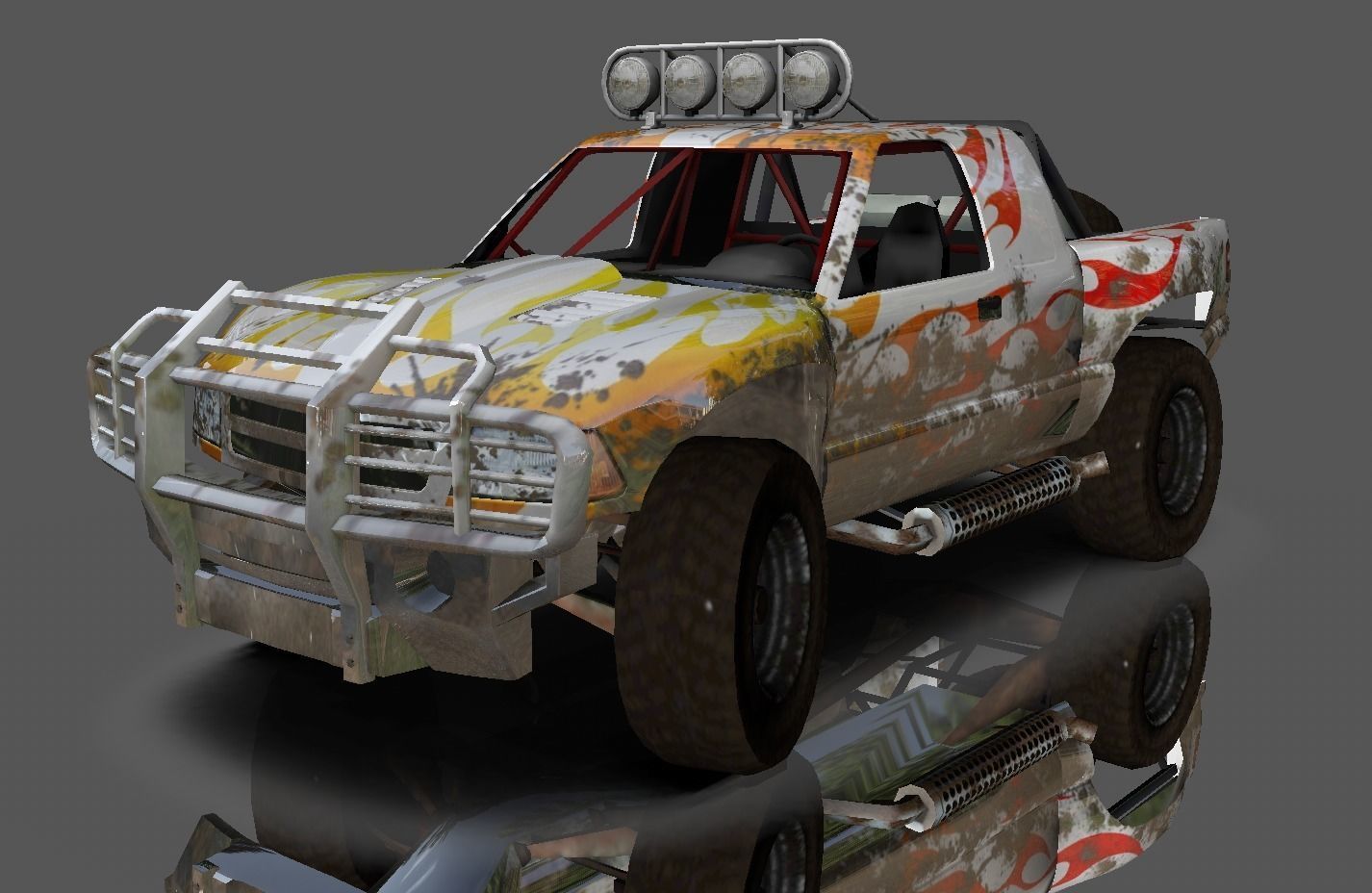 3D model Hilux Modified Truck - Monster Truck 3D model Game Ready VR ...