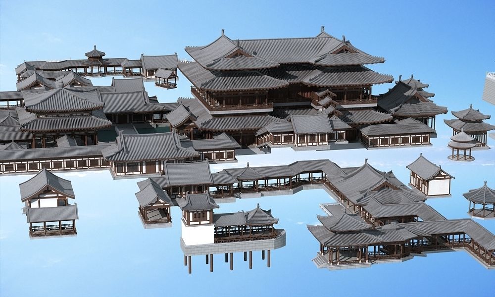 Ancient Chinese architecture 3D model | CGTrader