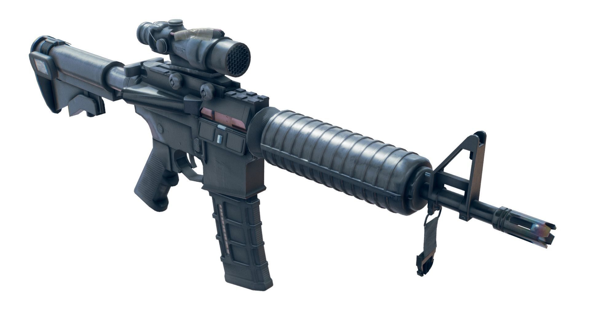 AR-15 style rifle free VR / AR / low-poly 3D model | CGTrader