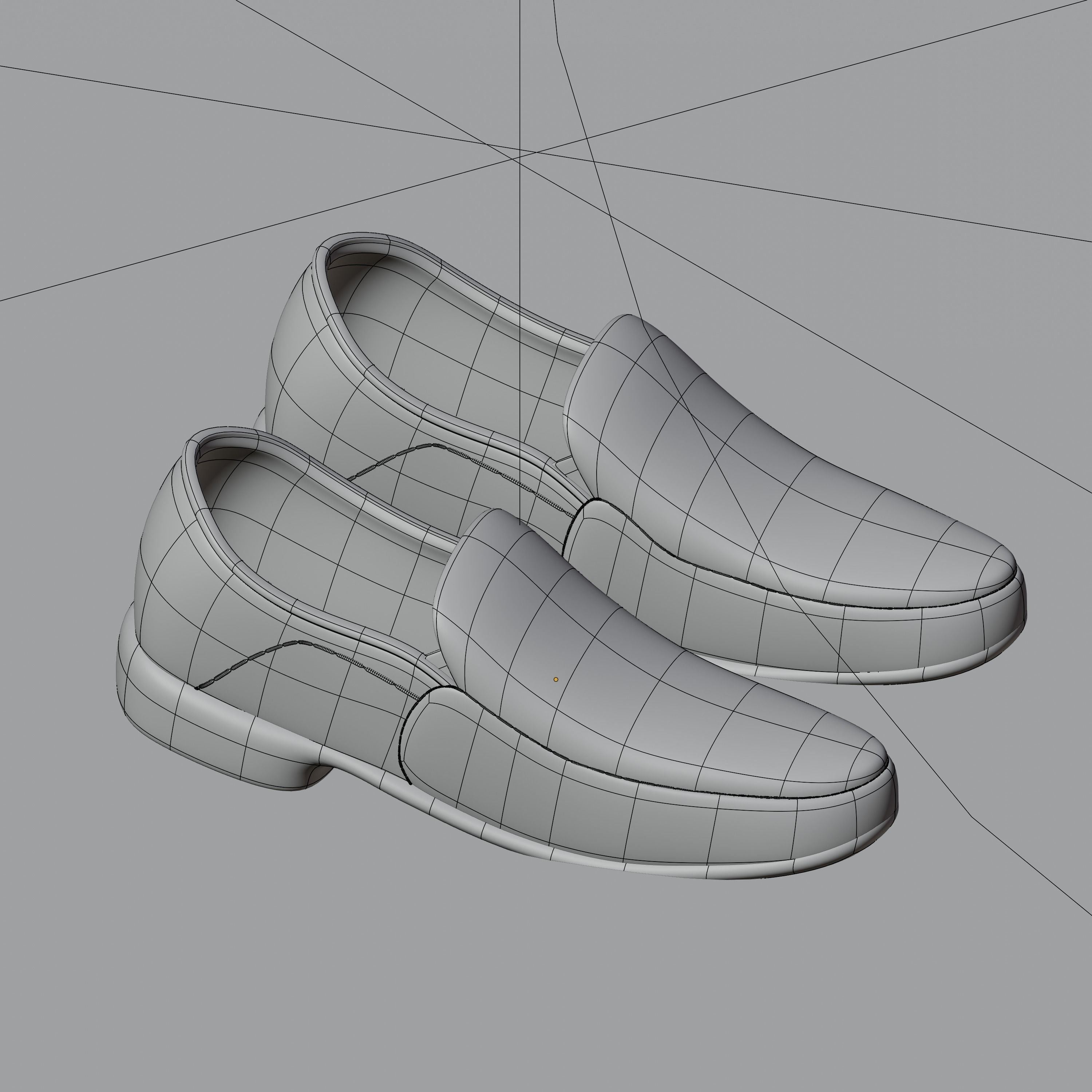 3D model Shoes Toon Low Poly and High Poly Man Shoes VR / AR / low-poly ...