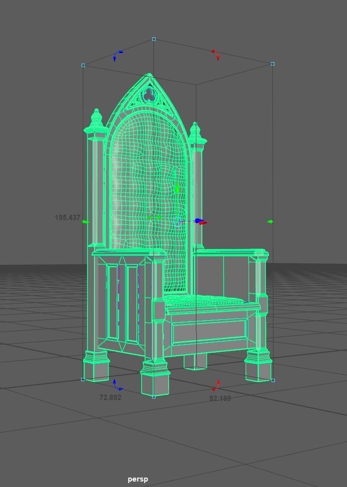 3D model Medieval Throne PBR Game Ready VR / AR / low-poly | CGTrader