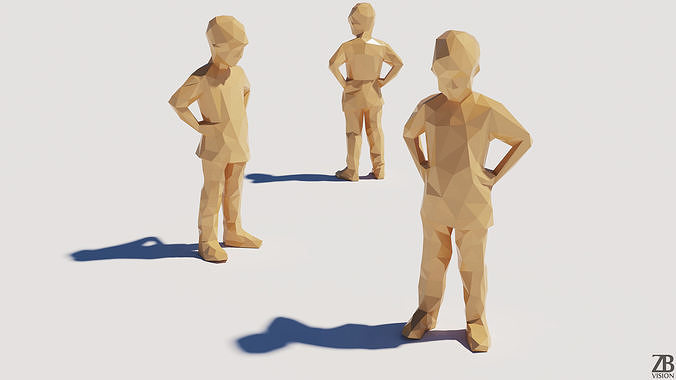Lowpoly Kid 009 3D model | CGTrader
