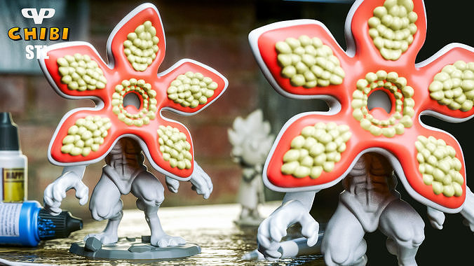 Demogorgon Chibi Stranger Things STL for 3D Printing ChibiSTL 3D model 3D printable | CGTrader