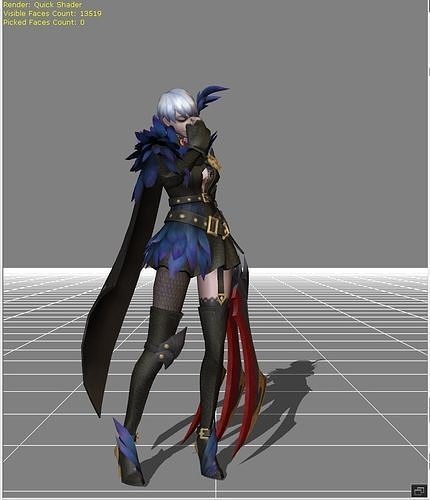 3D model Natalia Midnight Raven VR / AR / low-poly | CGTrader