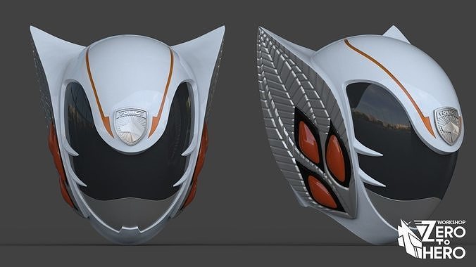 Power Ranger SPD Kat Helmet 3D model 3D printable | CGTrader