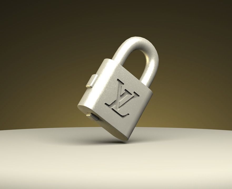 LV padlock bag 3D model 3D printable | CGTrader