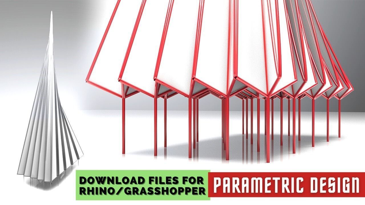 Parametric Tensile Structure Facade Grasshopper Definition Rhino 3D model | CGTrader