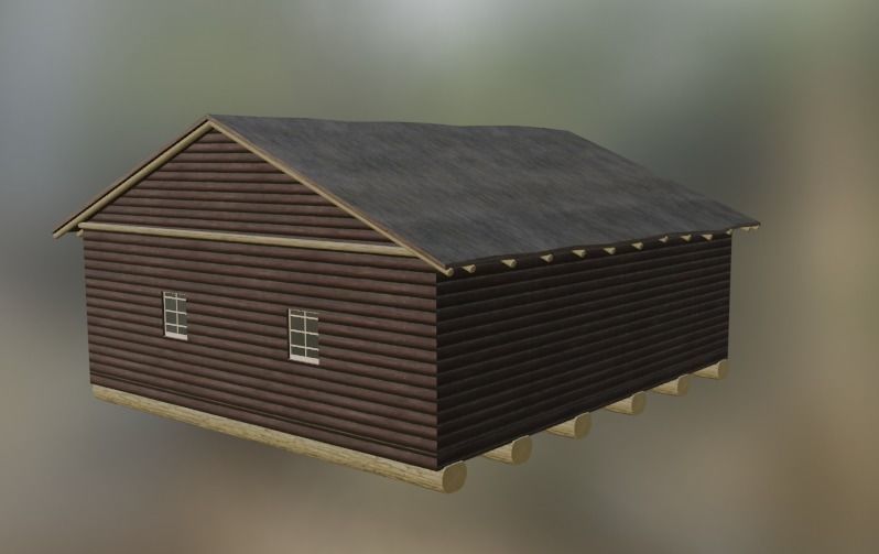 Wood Cabin free VR / AR / low-poly 3D model | CGTrader