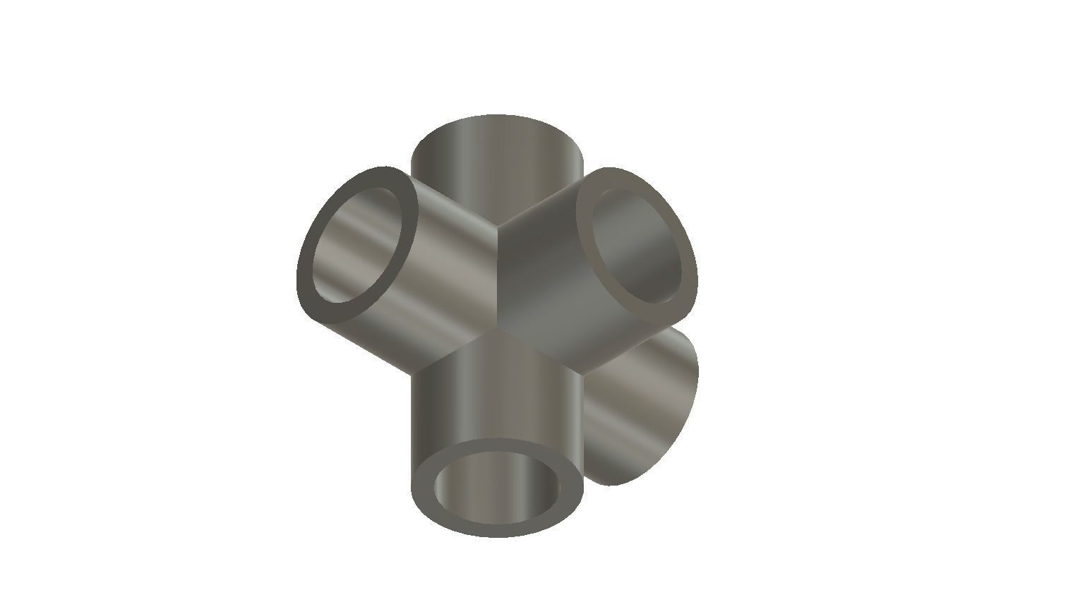 3D Printed Model 5-Way Half Inch Pipe Connector free 3D model 3D ...