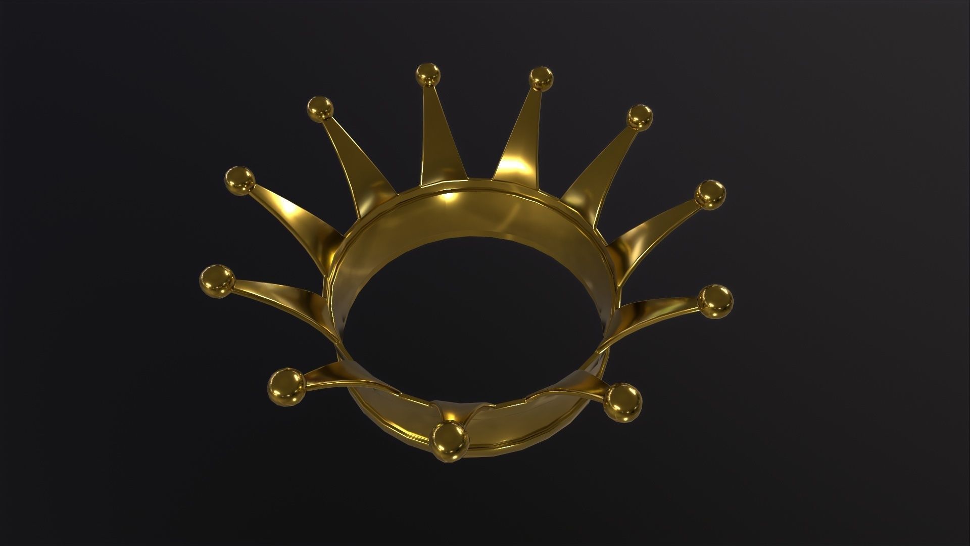 3D model Gold crown 3D Model VR / AR / low-poly | CGTrader