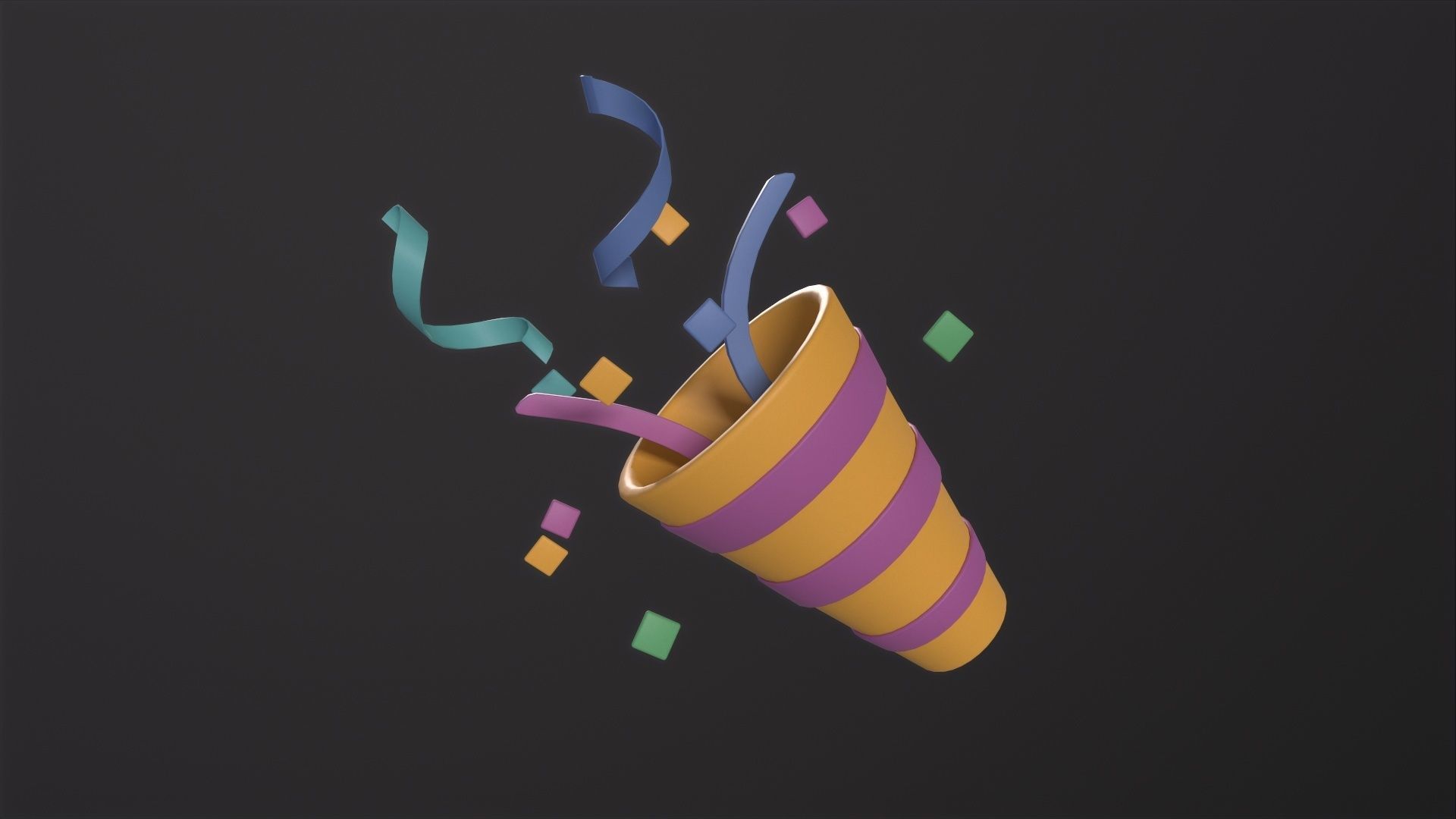 3D model Party Popper 3D Model VR / AR / low-poly | CGTrader