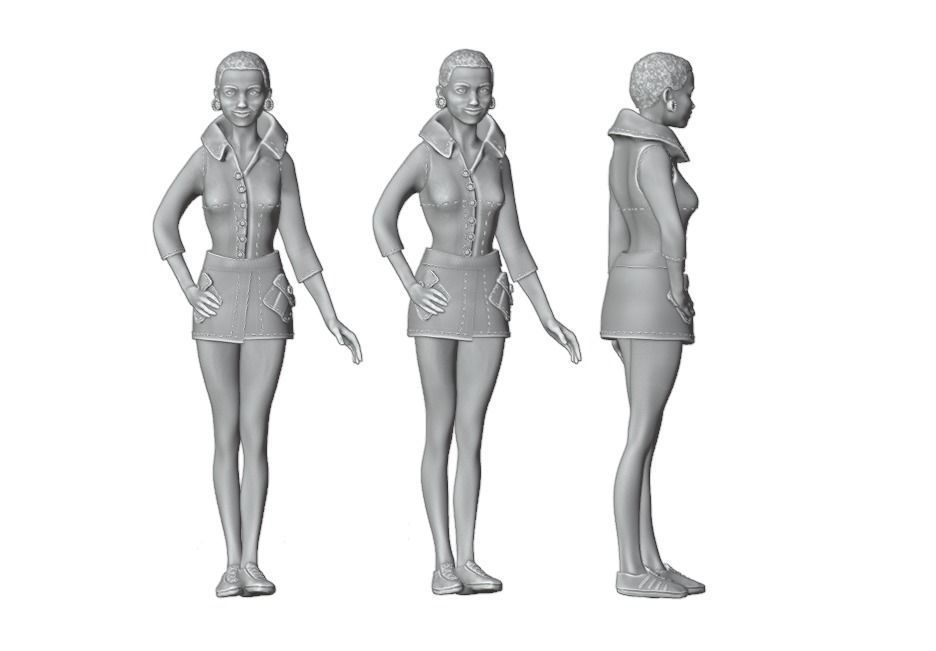 Little barbie figurine 3D model 3D printable | CGTrader