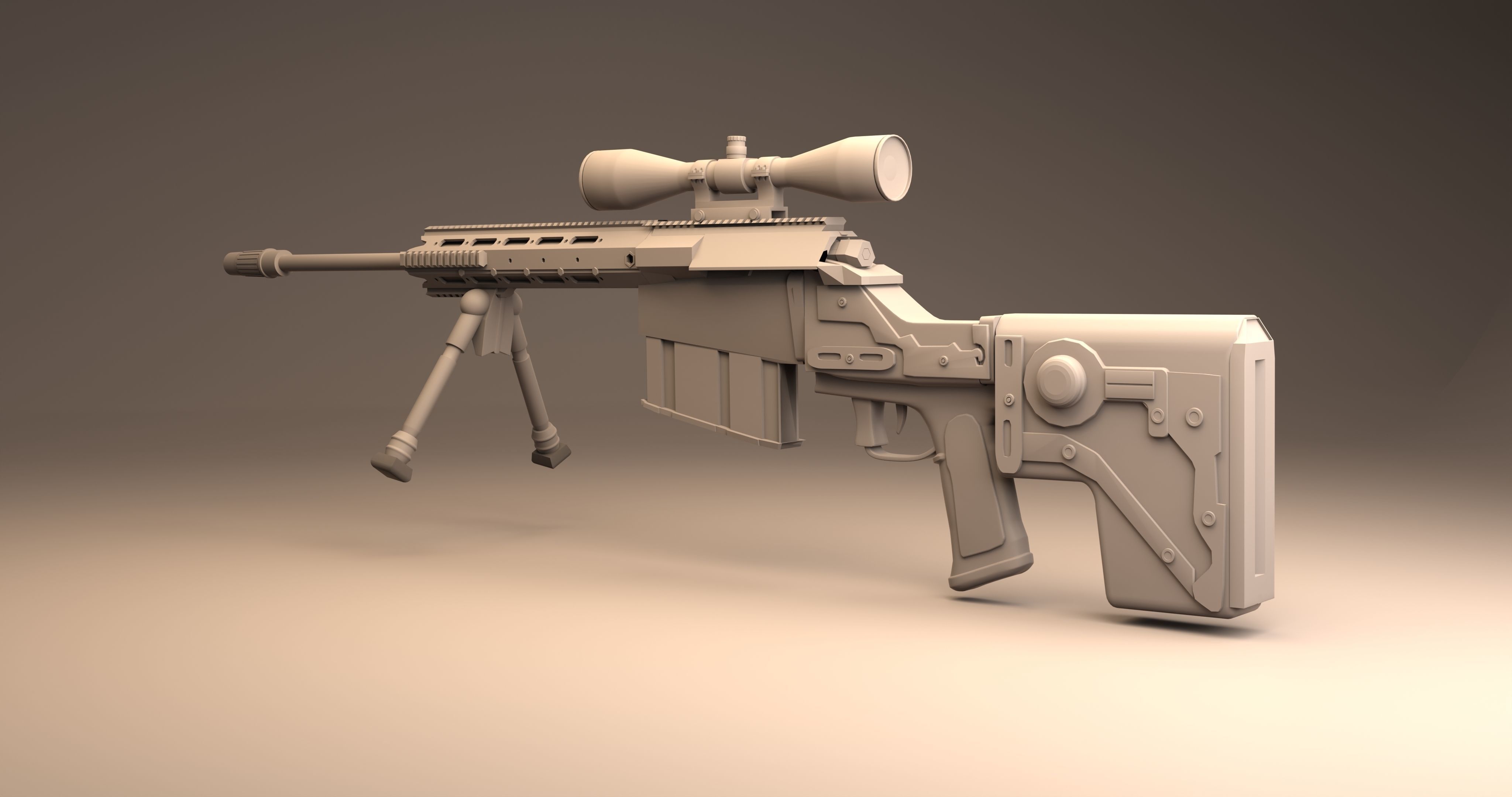 Gun 3D Lowpoly Model 3D model | CGTrader