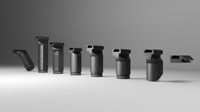3D model Zenit Foregrips Pack VR / AR / low-poly | CGTrader