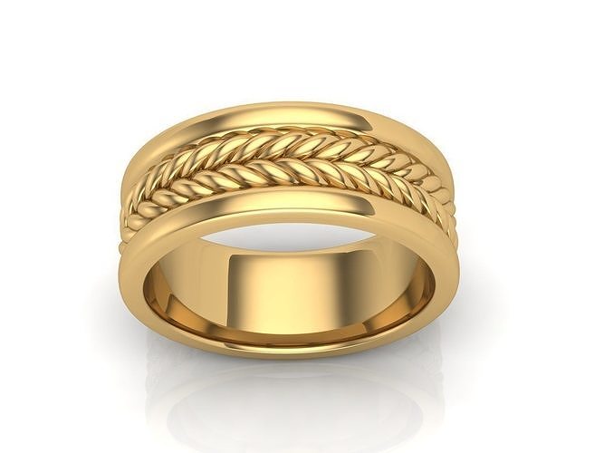 Rope ring 3D model 3D printable | CGTrader