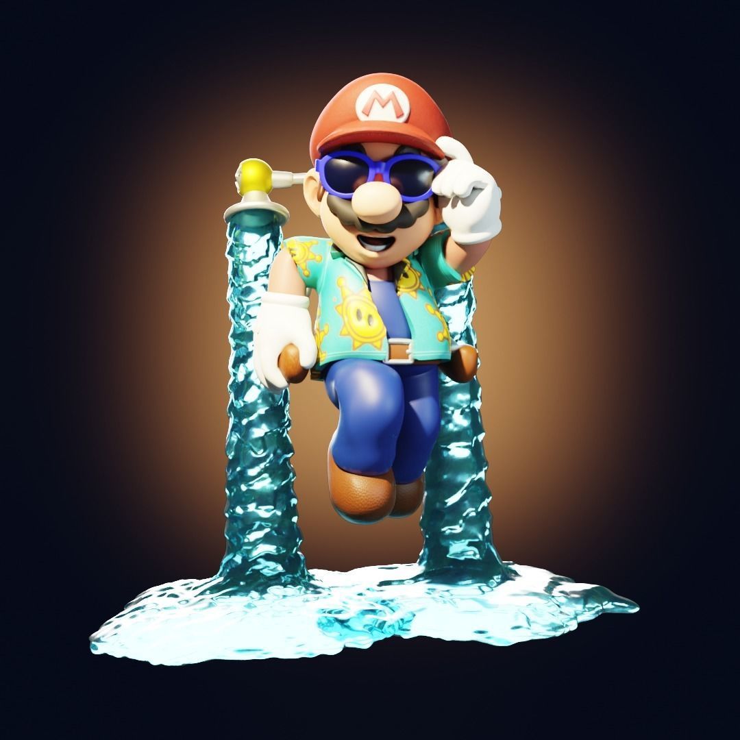 Super Mario Sunshine 3D model 3D printable | CGTrader