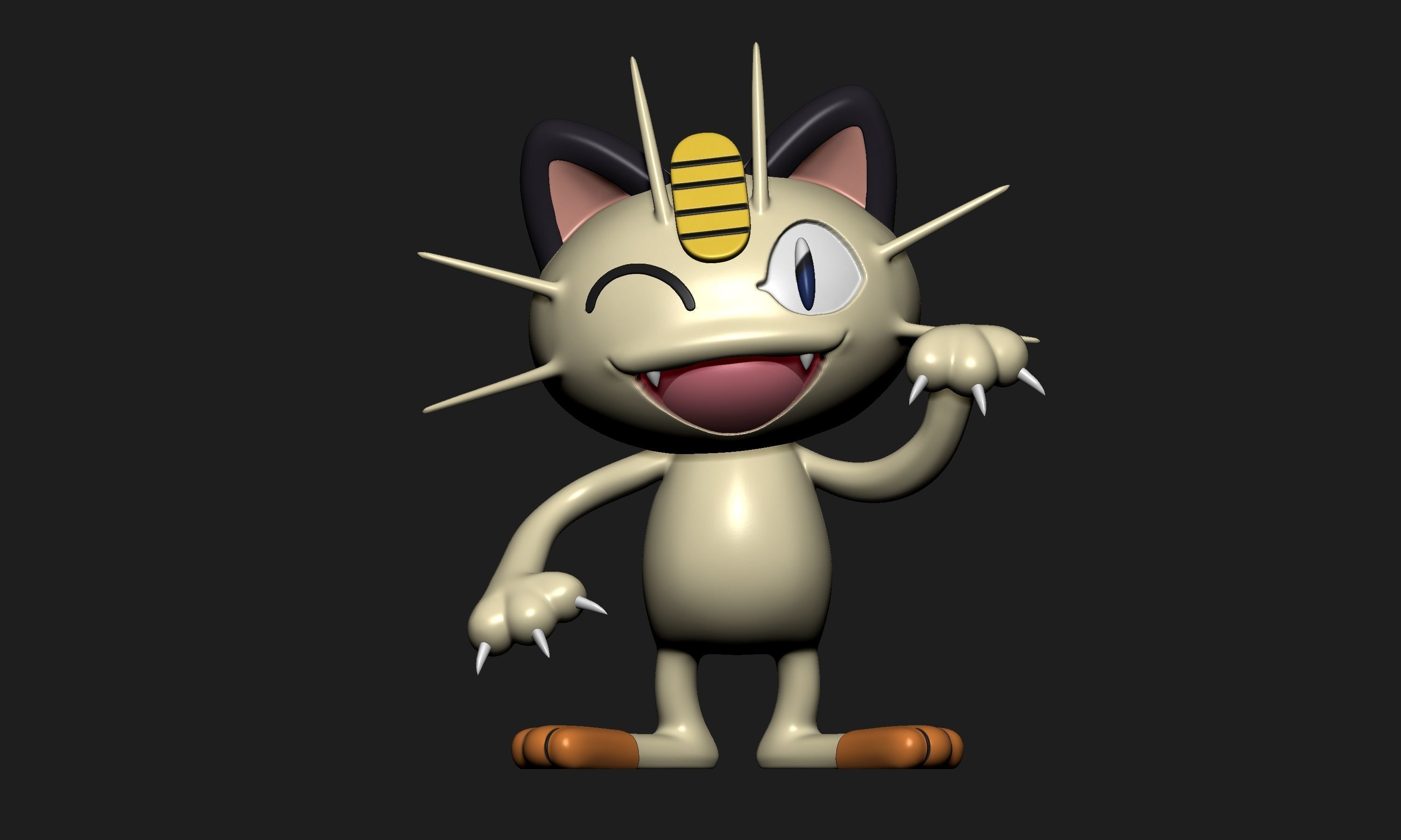 Pokemon - Meowth with 2 poses 3D model 3D printable | CGTrader