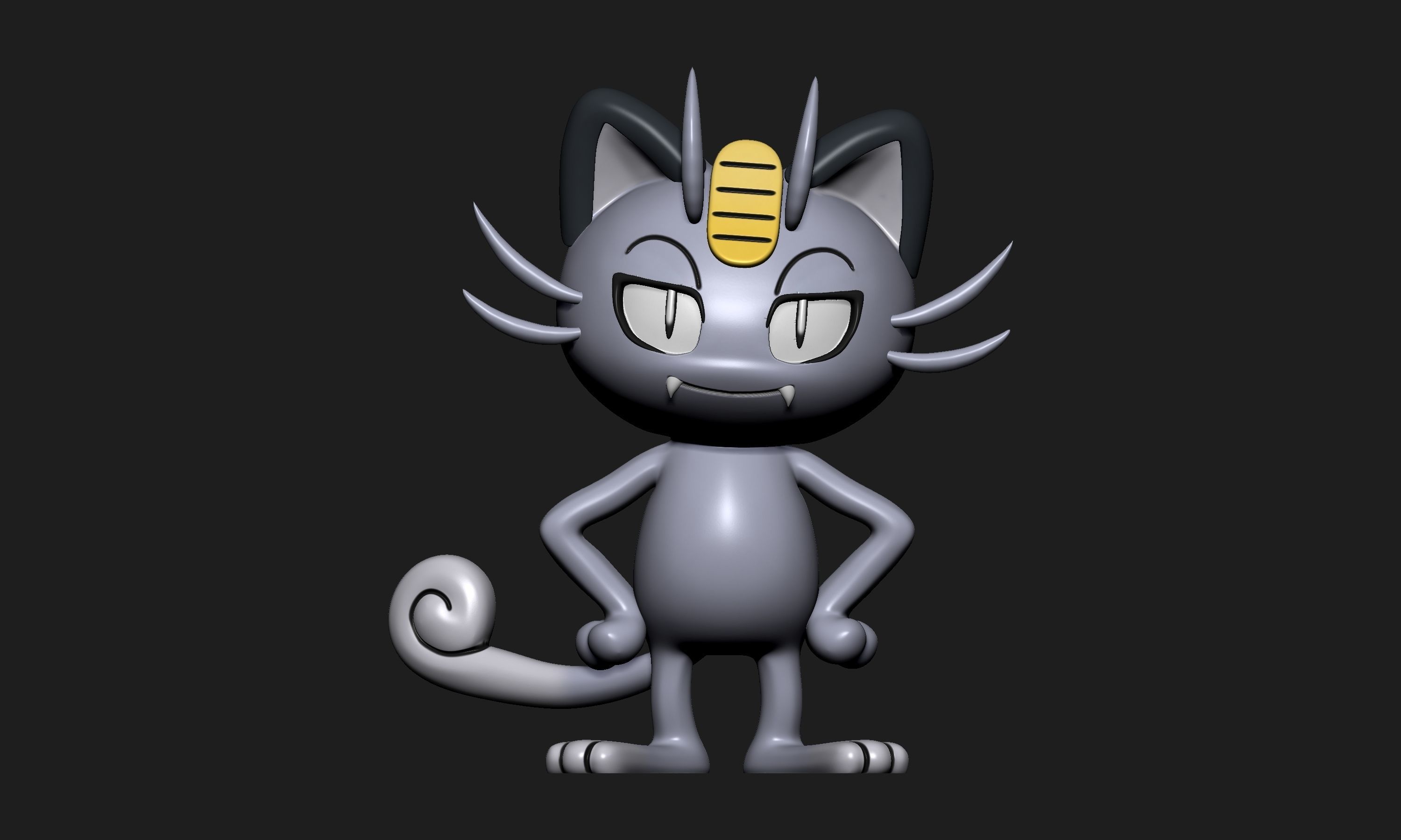 Pokemon - Alolan Meowth with 2 poses 3D model 3D printable | CGTrader