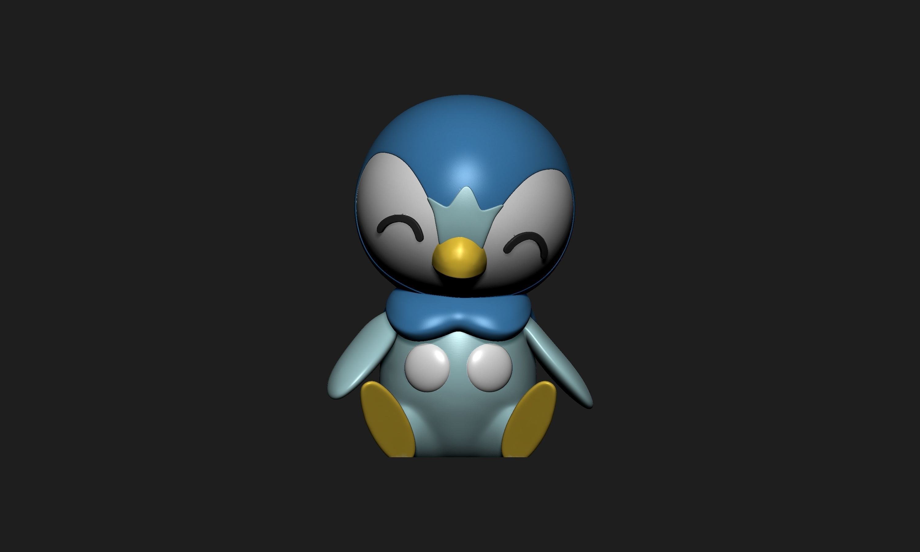 Pokemon - Piplup Prinplup and Empoleon with 2 poses 3D model 3D ...