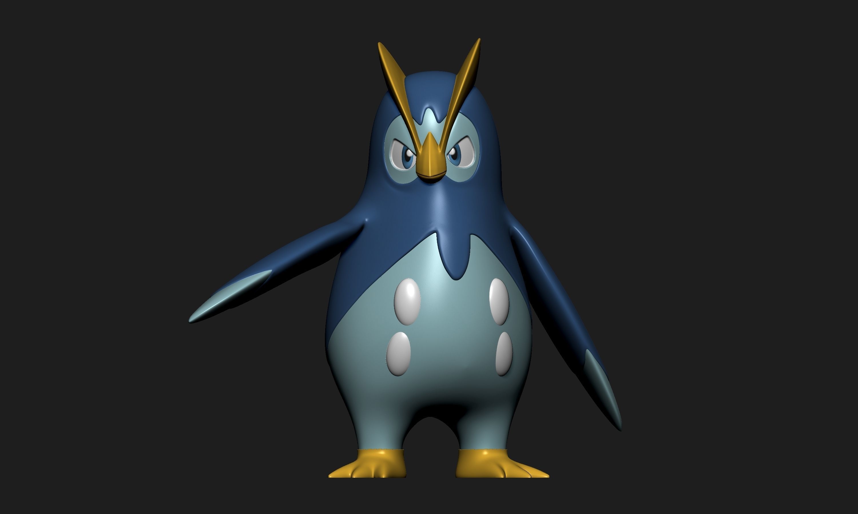 Pokemon - Piplup Prinplup and Empoleon with 2 poses 3D model 3D ...