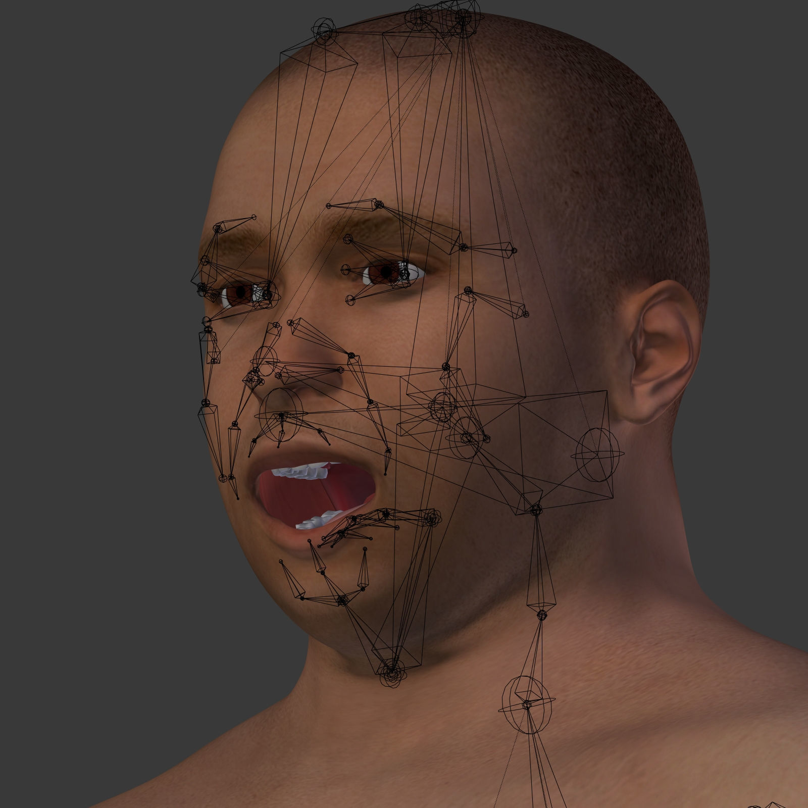 3D model Fat Man -- 3 Skin Textures -- Rigged VR / AR / low-poly | CGTrader