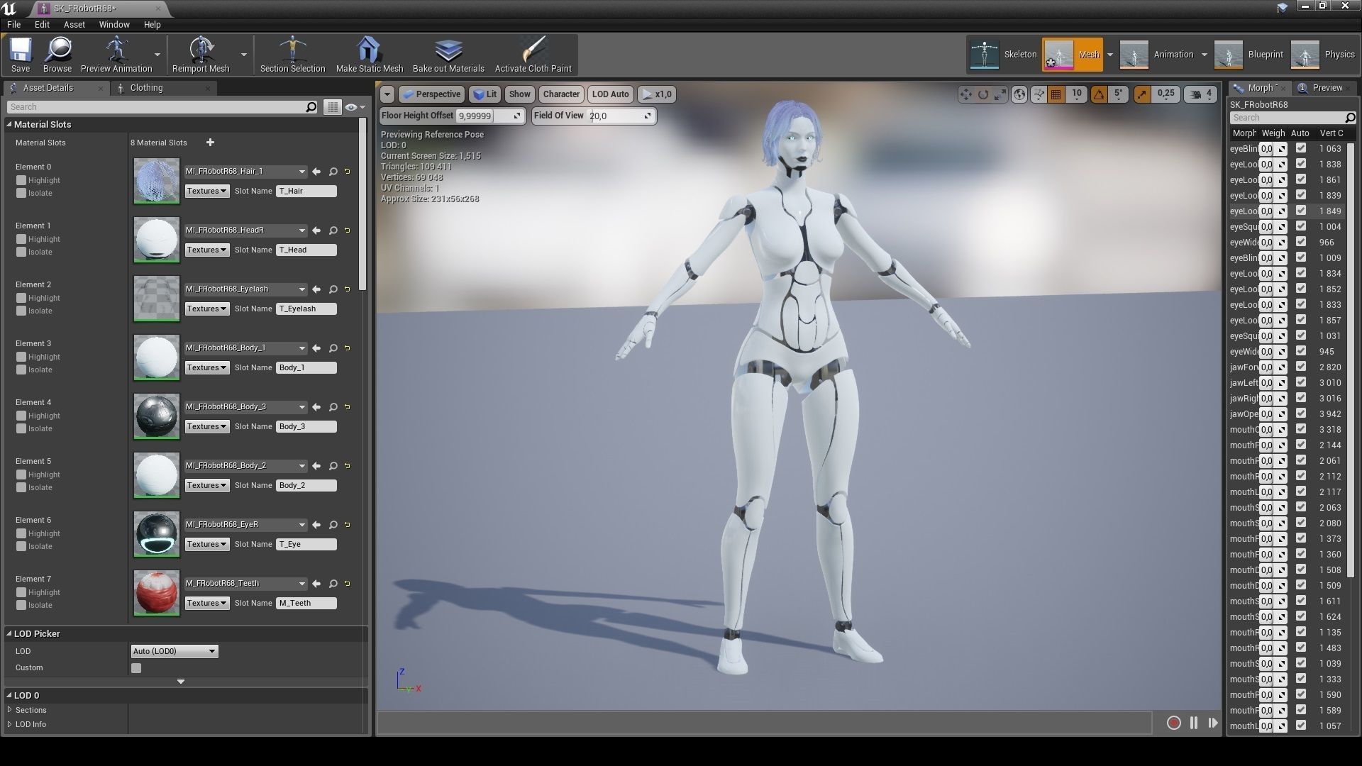 3D model Female Robot R68 Pack VR / AR / low-poly rigged | CGTrader