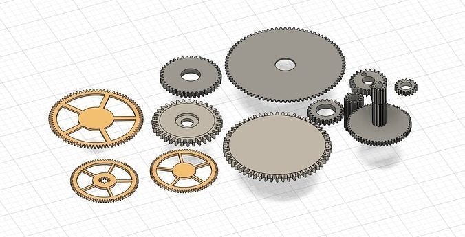 Multiple Gears 3D model | CGTrader