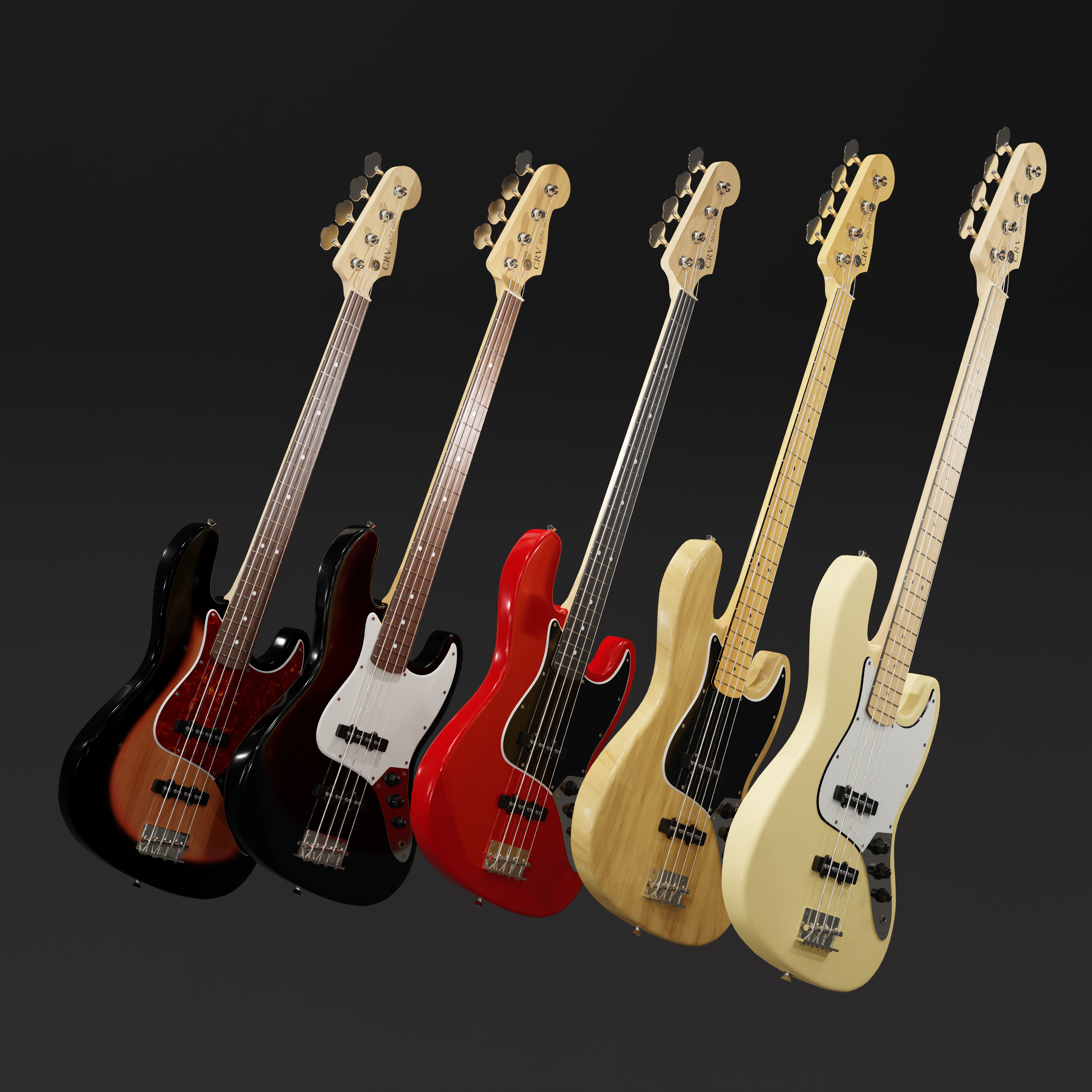 3D model CRV - JAZZ BASS COLLECTION VR / AR / low-poly | CGTrader