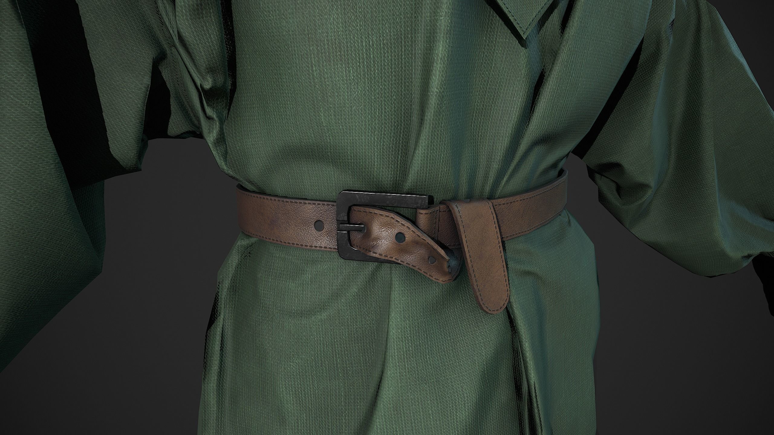 3D model Green Medieval Outfit VR / AR / low-poly | CGTrader