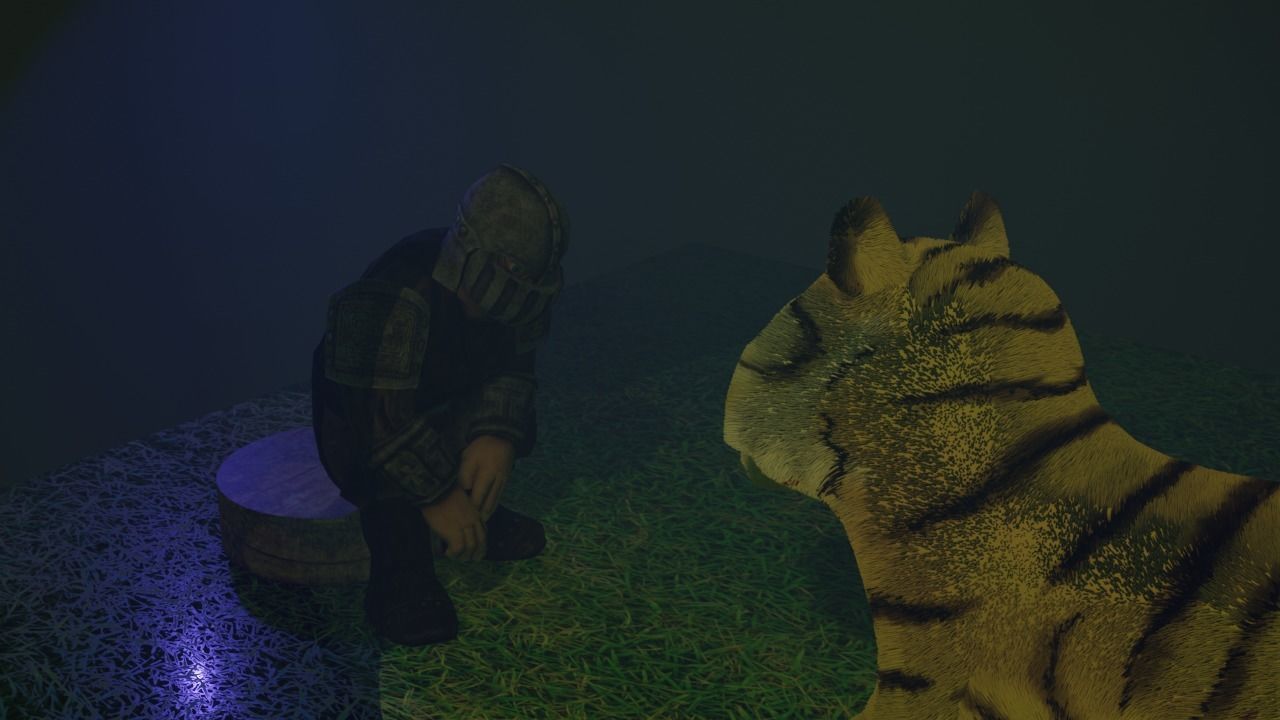 3D model The tiger and the castle guard animated short VR / AR / low ...