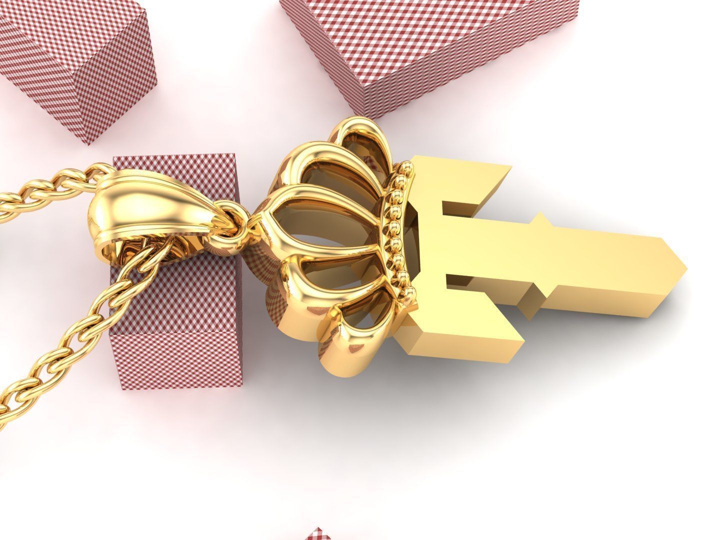 3D model T Pendant Jewelry version 7 VR / AR / low-poly | CGTrader