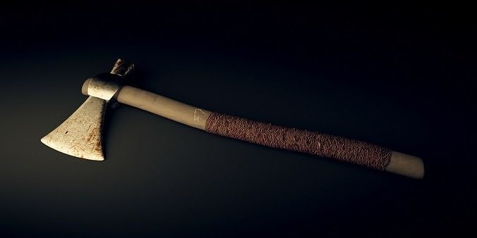 Tomahawk Axe - Wolf Carving free 3D model | CGTrader