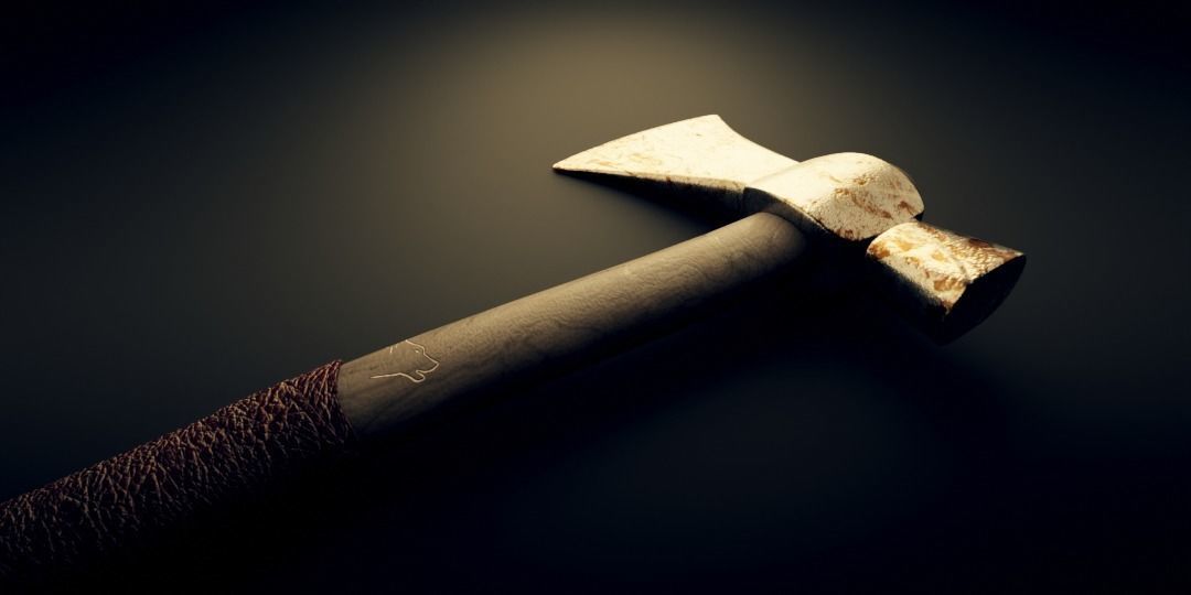 Tomahawk Axe - Wolf Carving free 3D model | CGTrader