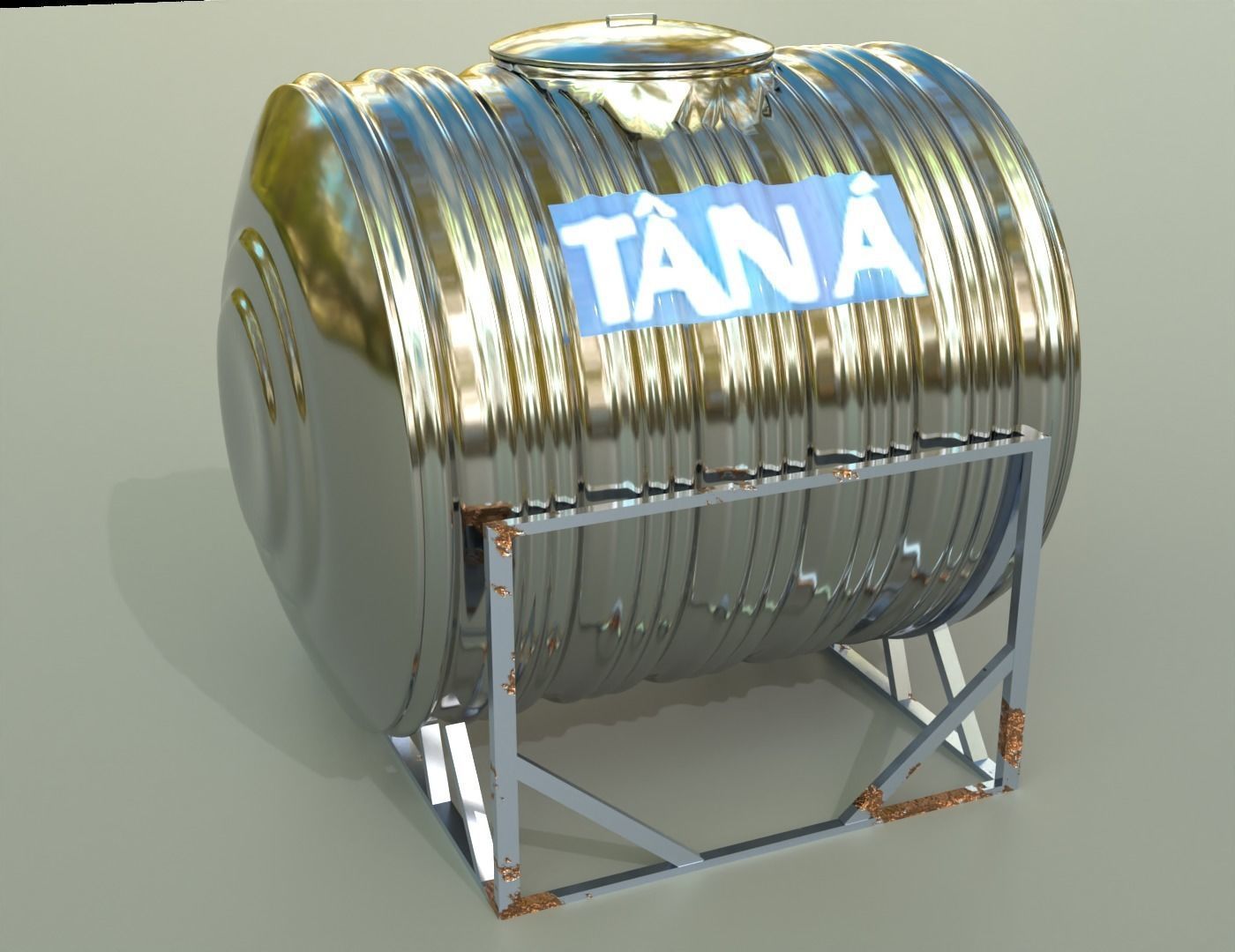 3D model Round water tank VR / AR / low-poly | CGTrader