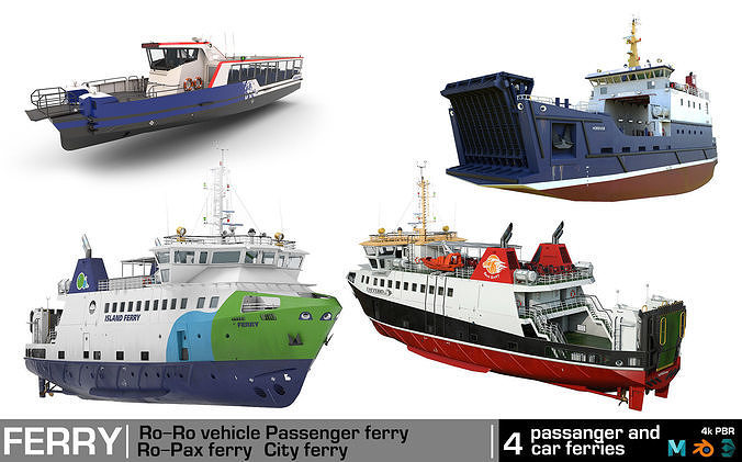 Passenger ferry 3D Model Collection | CGTrader