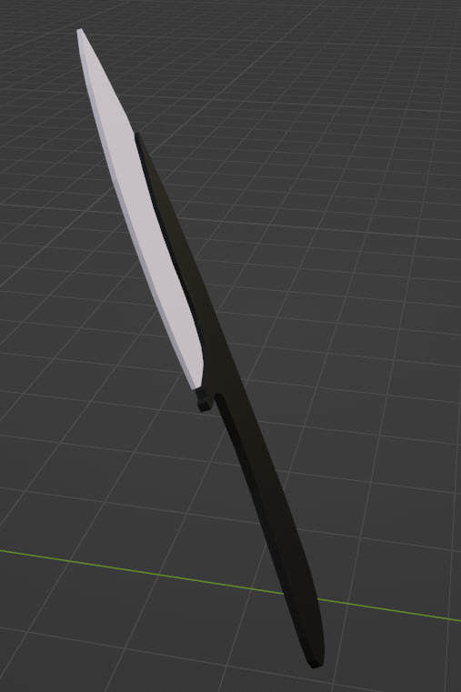 LOW POLY simple kitchen knife free 3D model | CGTrader