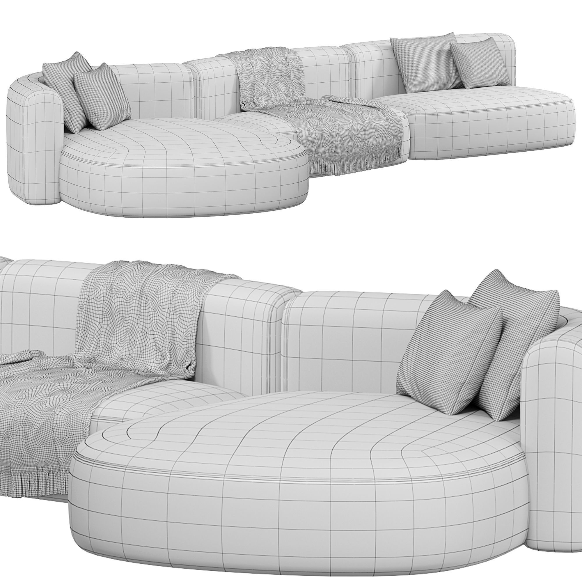 OZE Modular sofa by Delcourt Collection 3D model | CGTrader