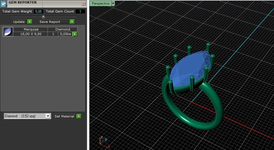Ring marquise Model 4012 3D model 3D printable | CGTrader