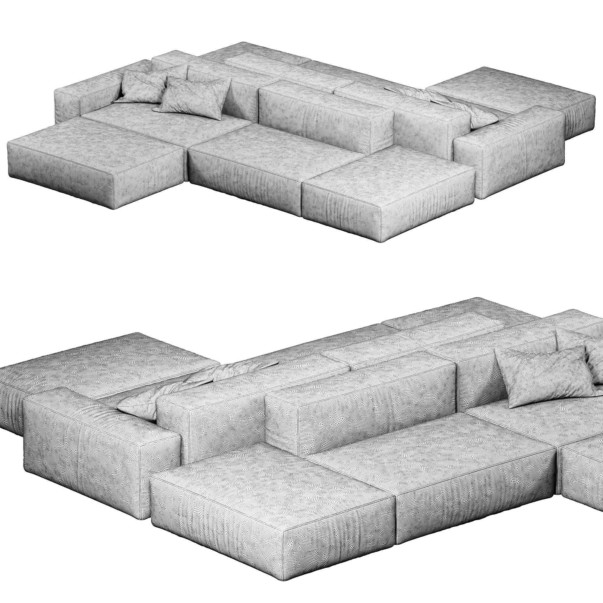 Neowall Lounge Sofa N2 by livingdivani 3D model | CGTrader