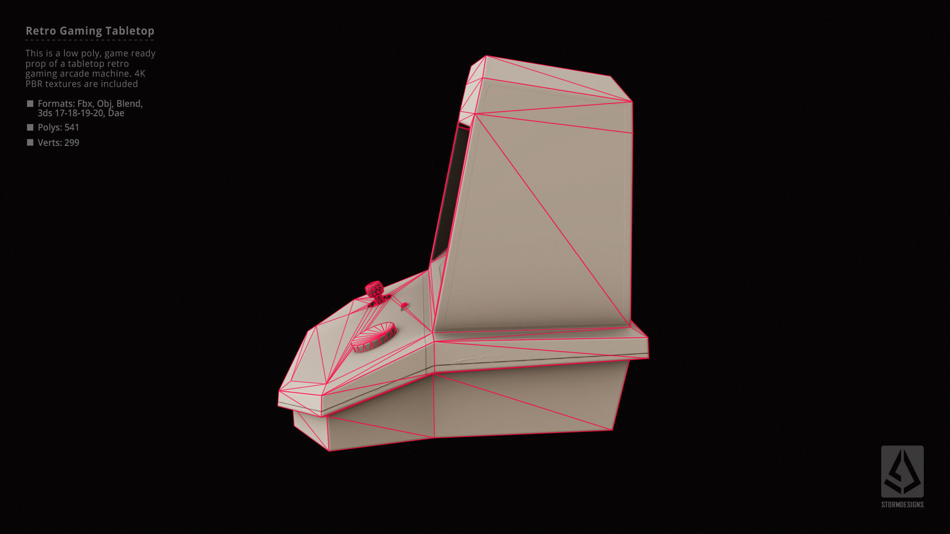 3D model Retro Gaming 1980s Arcade Tabletop VR / AR / low-poly | CGTrader