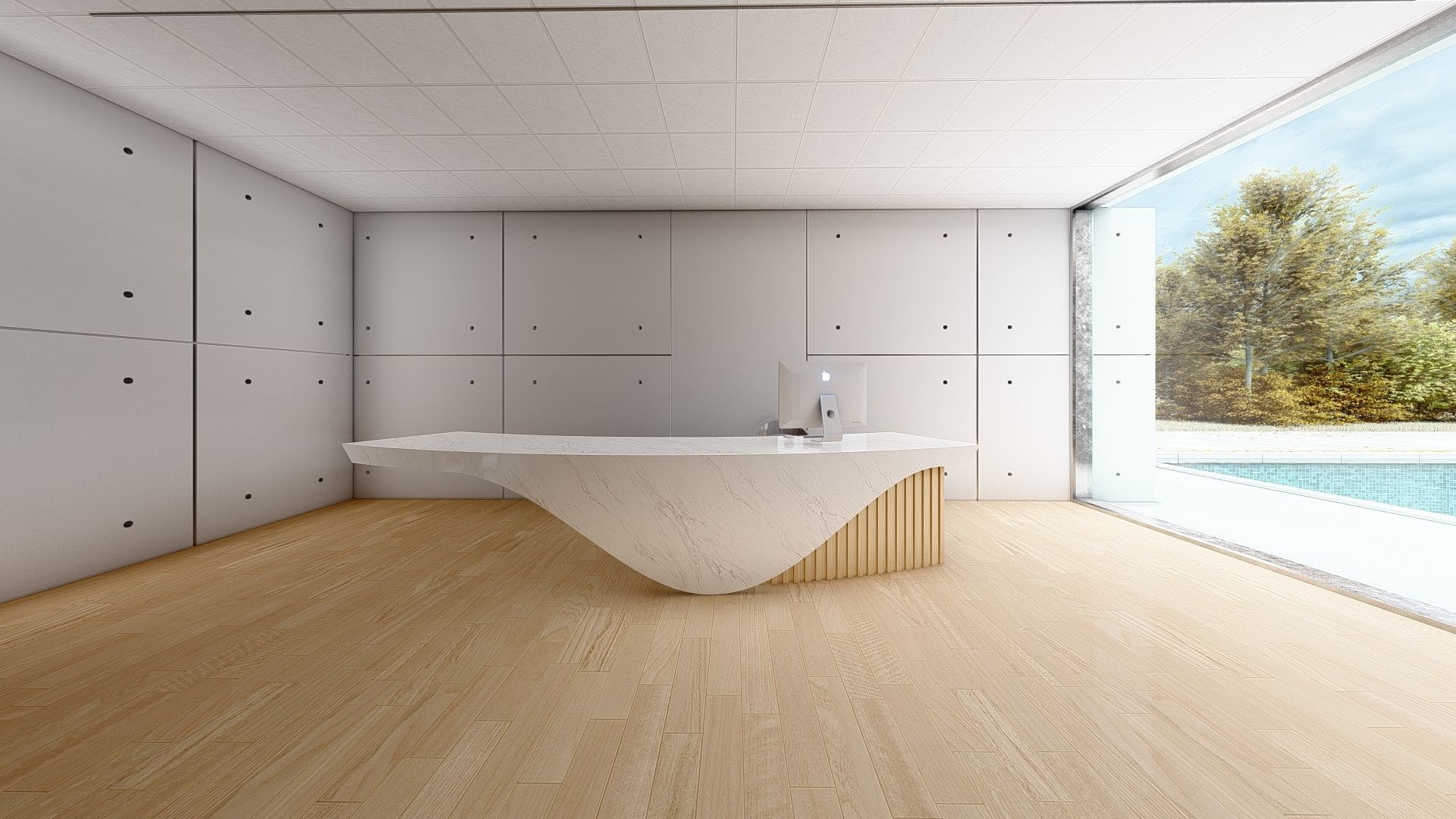 Reception desk 3D model | CGTrader