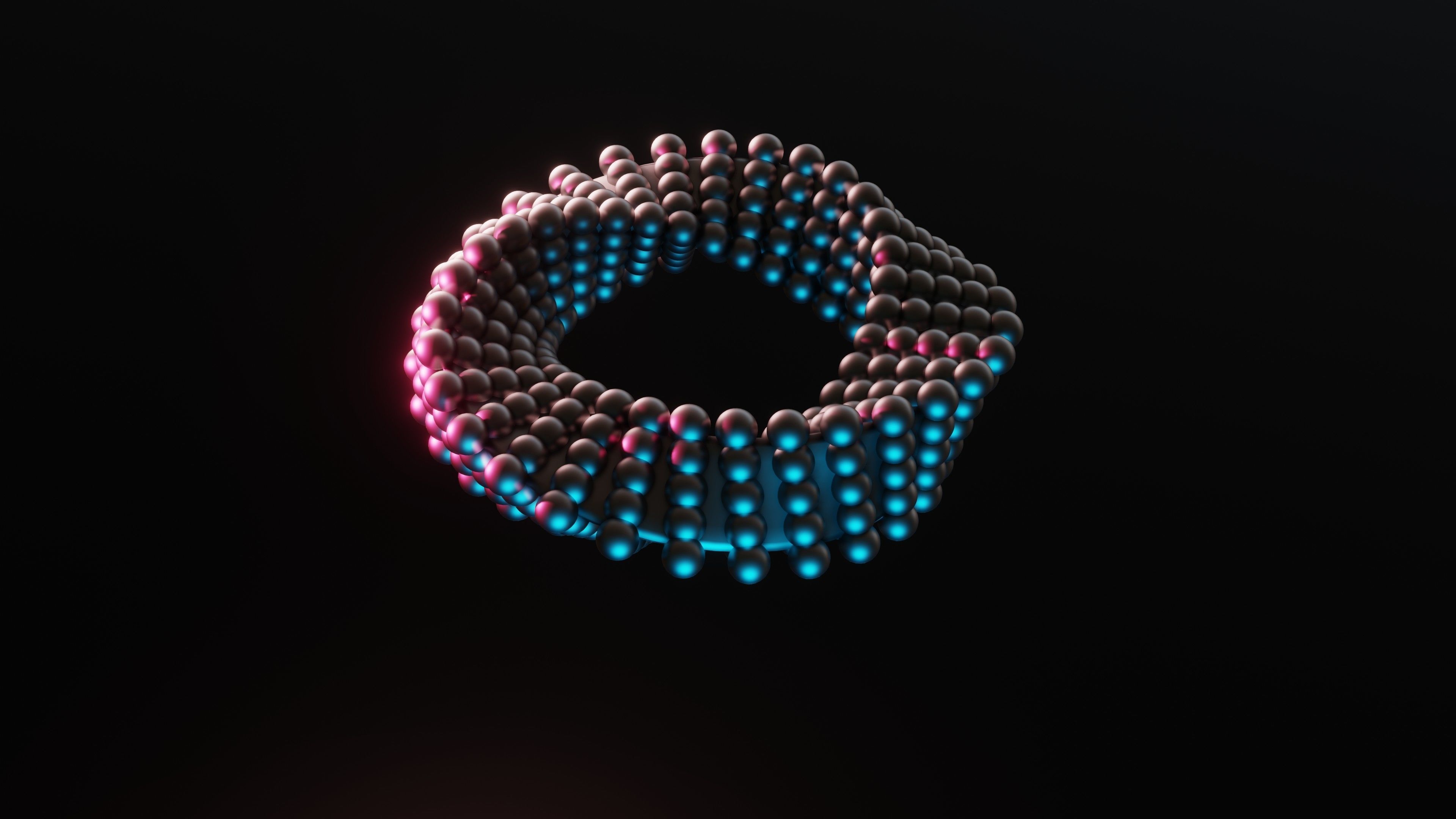 Abstract animation of objects Hypnotically looping 3D model animated ...