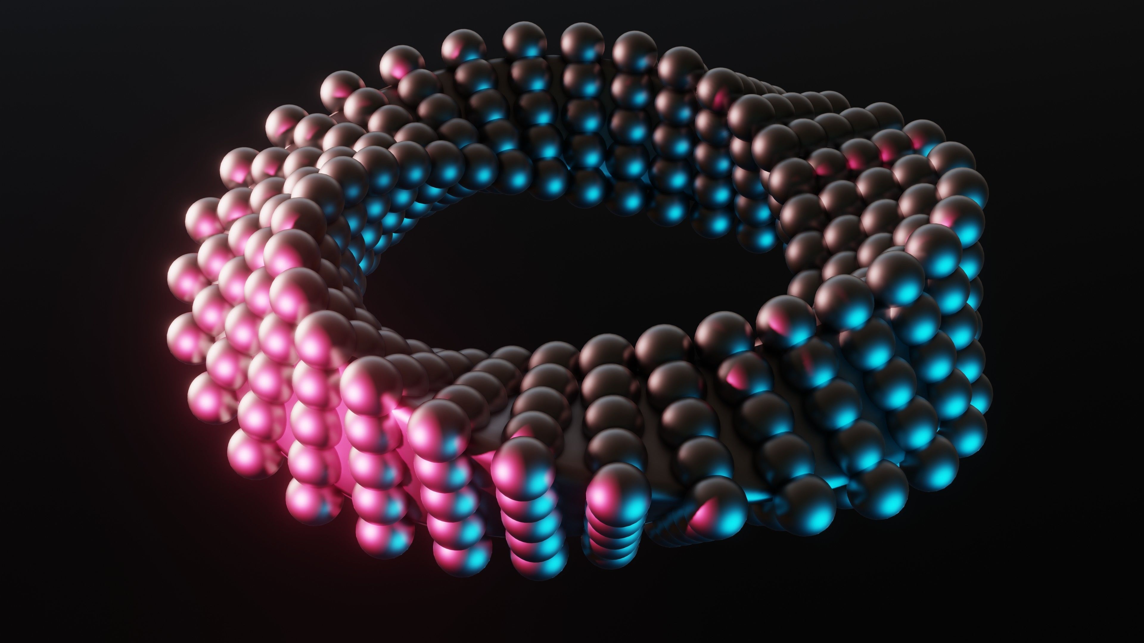 Abstract animation of objects Hypnotically looping 3D model animated ...