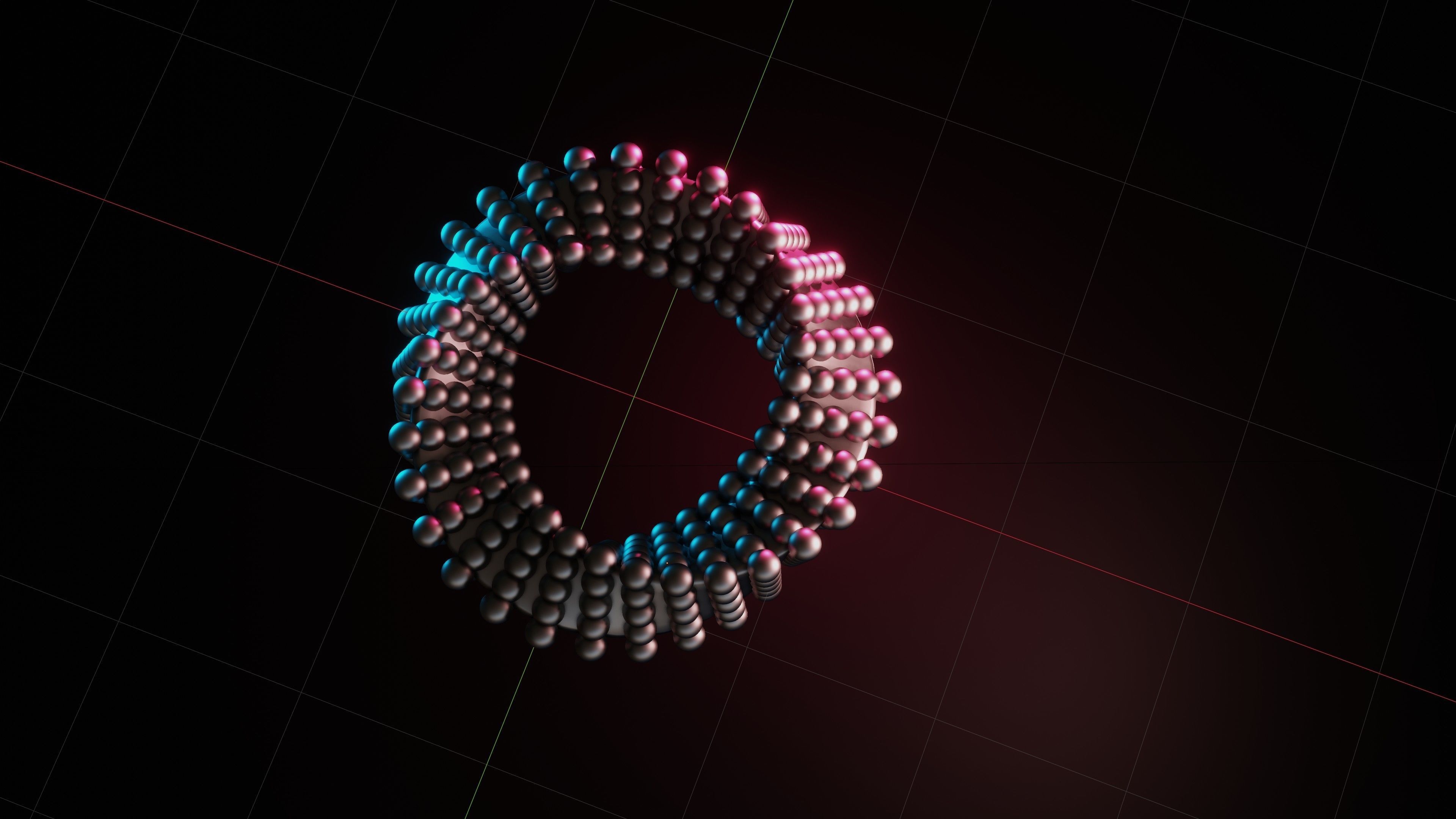 Abstract animation of objects Hypnotically looping 3D model animated ...